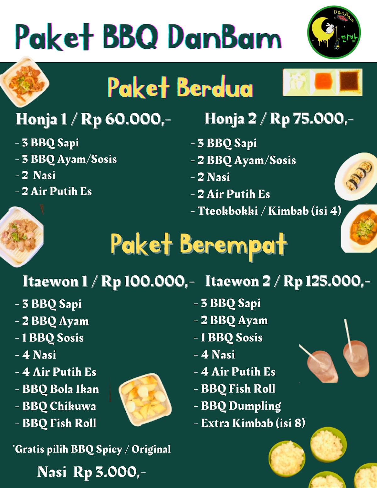 Menu at DanBam Korean BBQ and Shabu Cabang Tugu Macan, Ragajaya