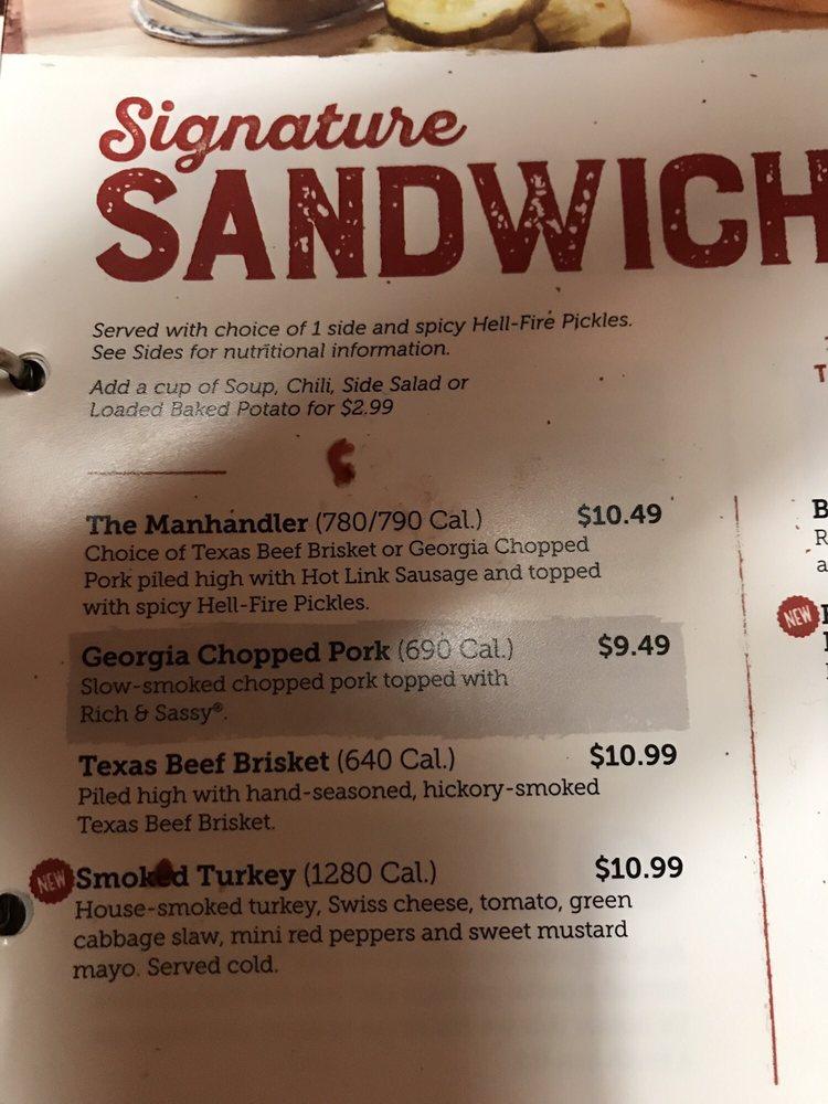 Menu at Famous Dave's BBQ, Indianapolis, Vincennes Rd