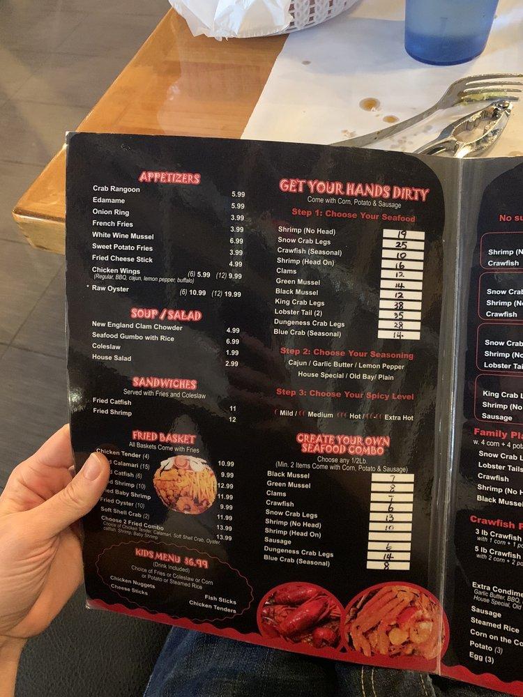 Menu at Laughing Crab - Cajun Seafood restaurant, West Des Moines