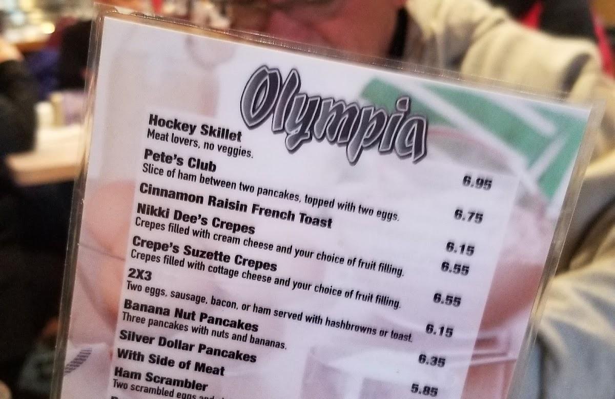 Menu at Olympia Family Restaurant, Stevens Point, 200 Division St A