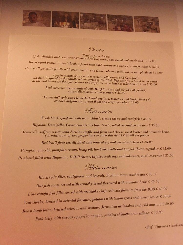 Menu da Ristorante Locanda Don Serafino, Ragusa