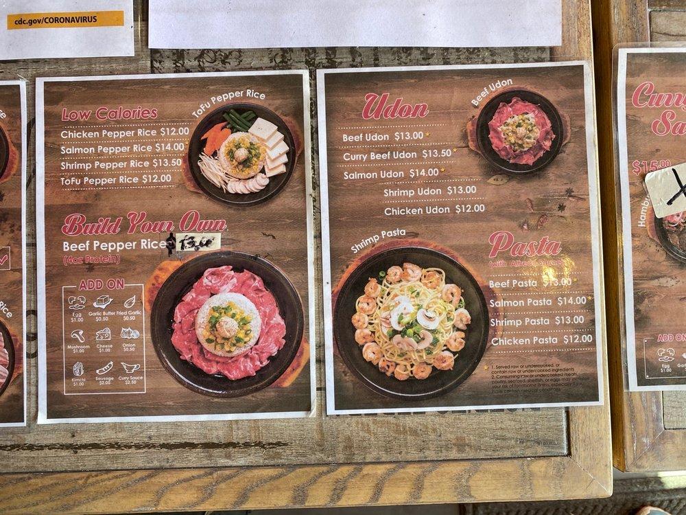 Menu at Sizzling Lunch restaurant, Fremont