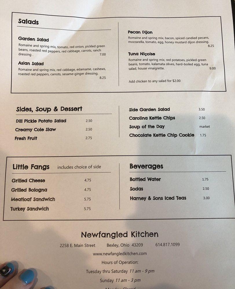 Menu at Newfangled Kitchen restaurant, Bexley