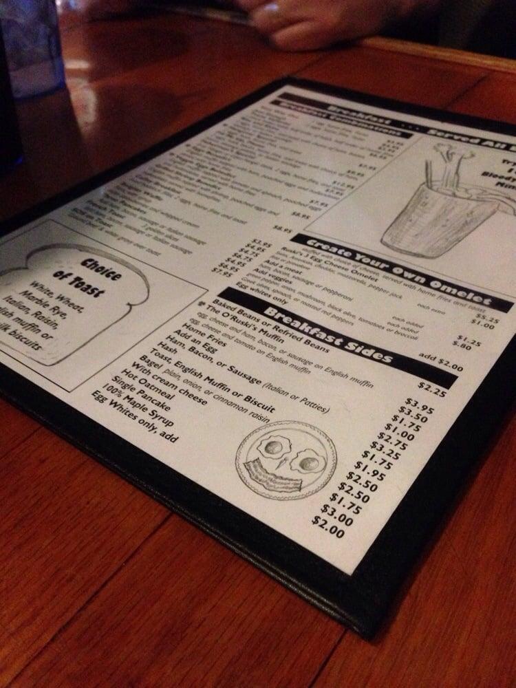 Menu at Ruski's pub & bar, Portland