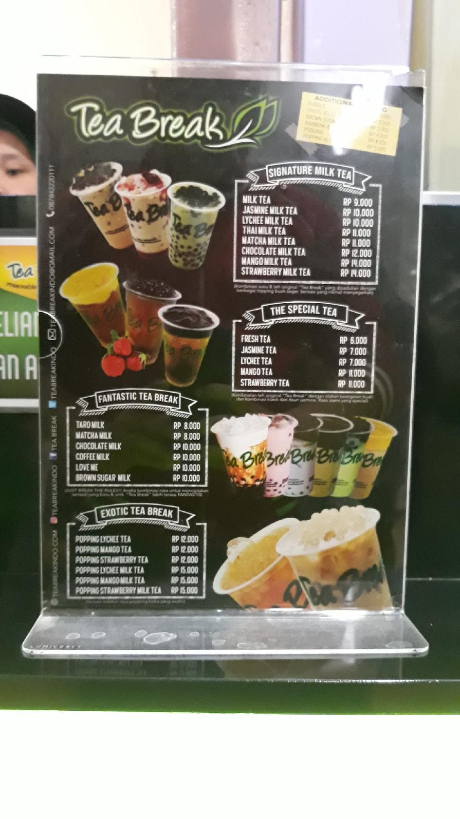 Carta de Tea Break - Royal Plaza, Surabaya