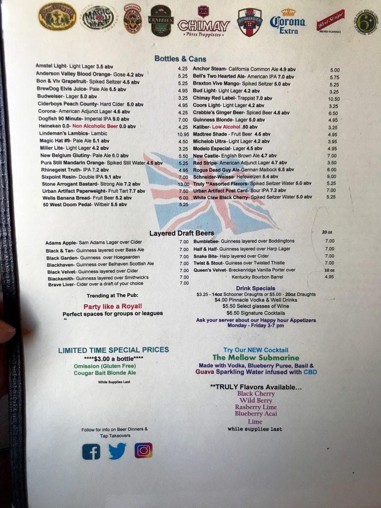 Menu at The Pub - Crestview Hills, Crestview Hills