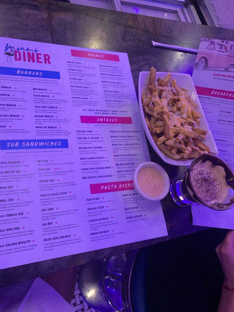 Menu at Miami Diner pub & bar, Miami