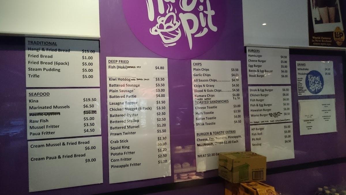 Carta del restaurante The Hangi Pit Coomera, Gold Coast