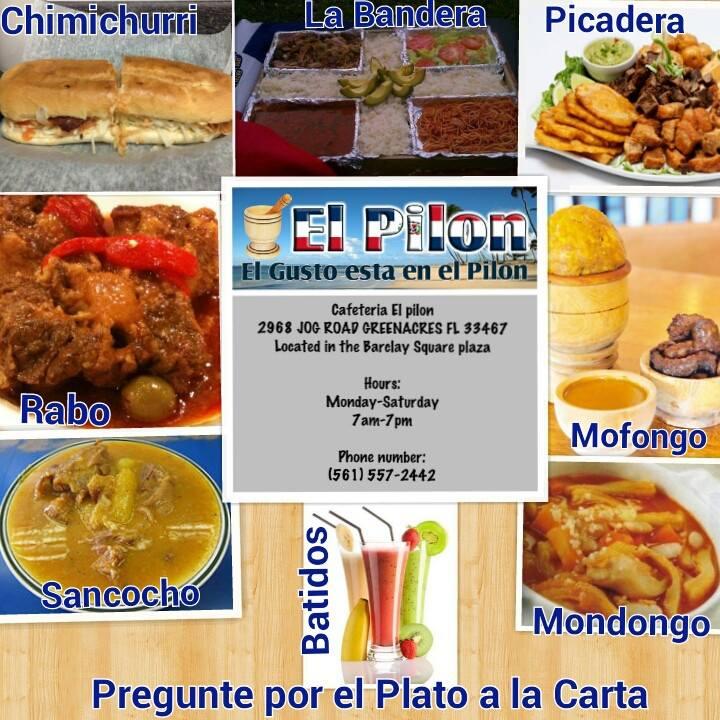 Menu at El Pilon, Greenacres