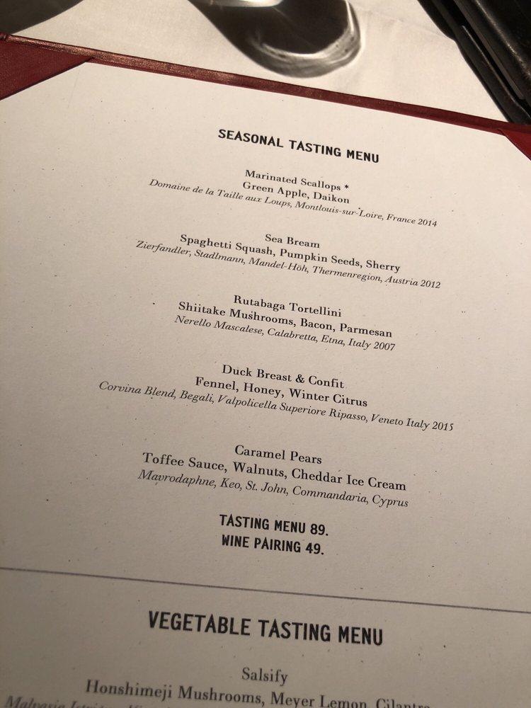 Menu at Gramercy Tavern pub & bar, New York City, 42 E 20th St