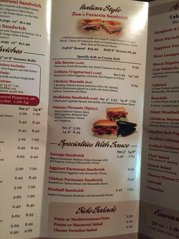 Carta del restaurante Sam's Italian Deli & Market, Fresno