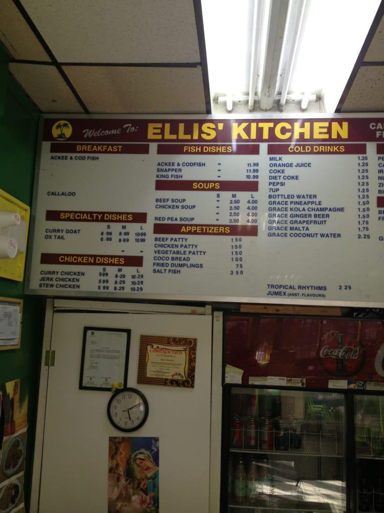 Menu at Ellis Kitchen restaurant, Hamilton