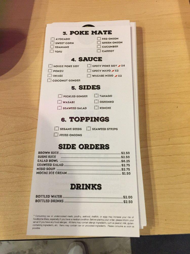 Menu at Okome Don restaurant, Houston