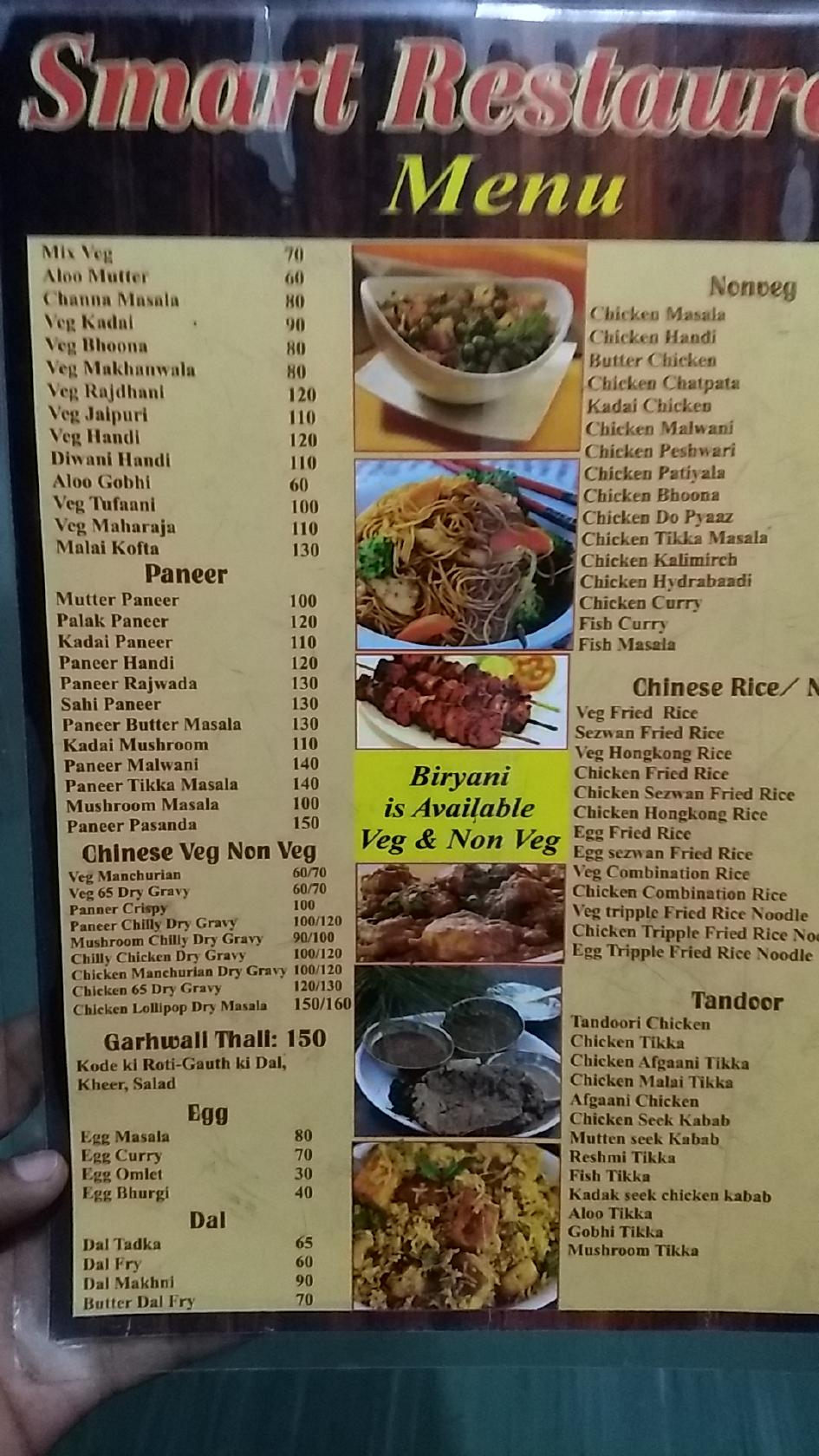 Menu at Smart cafe & Faimily Restaurant, Dehradun