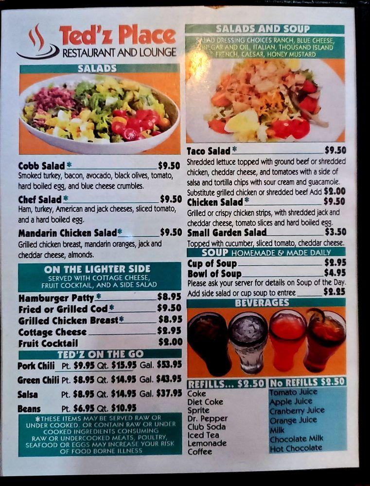 Menu at Ted'z Place Restaurant and Lounge, Commerce City