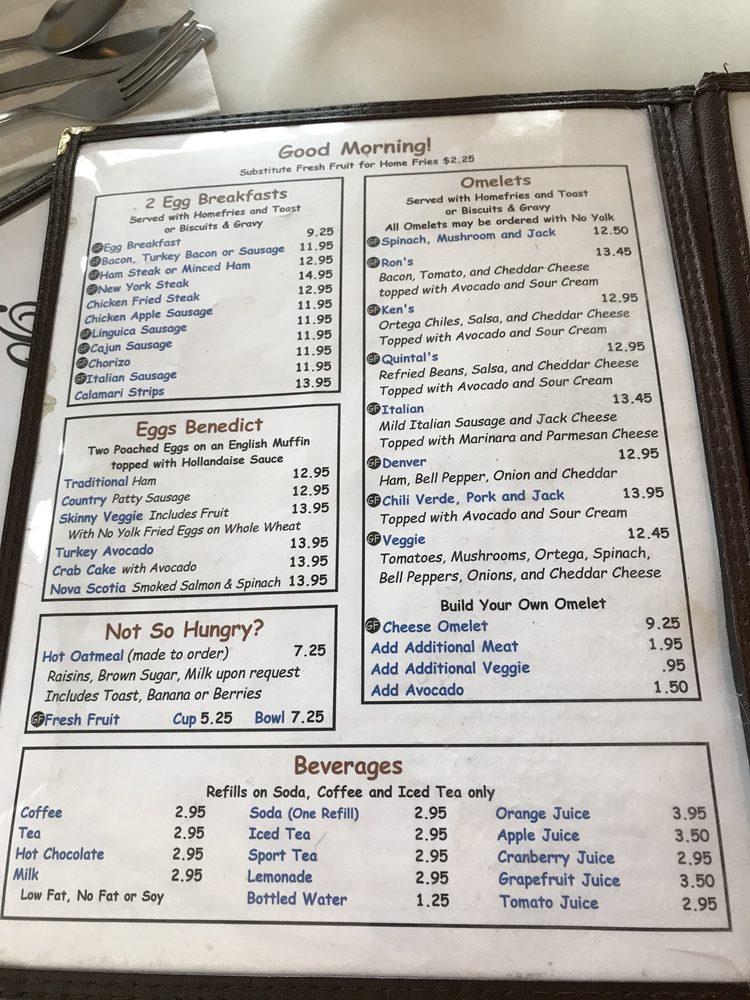 Menu at The Breakfast Club, Seaside