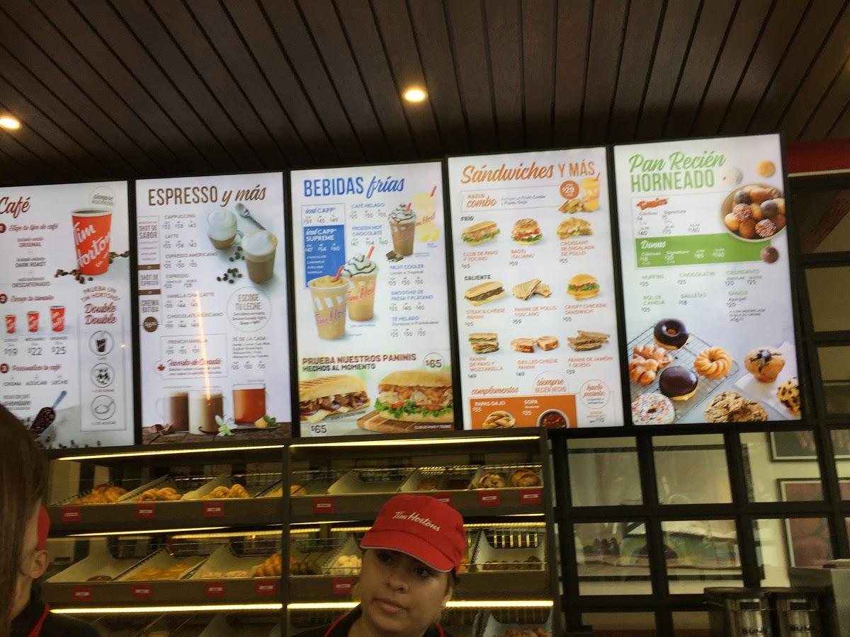 Carta del café Tim Hortons Arboleda, San Pedro Garza García, Avenida ...