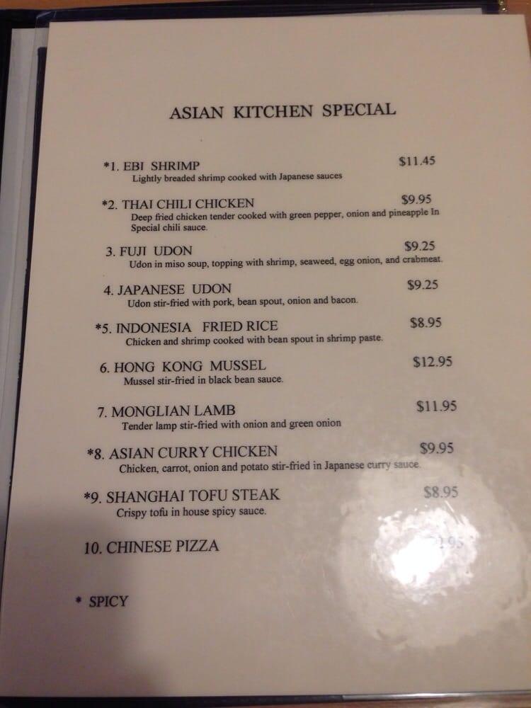 Menu at Asian Kitchen restaurant, Columbus, Stelzer Rd
