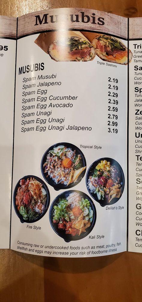 Menu at Good Friends Hawaiian Poke restaurant, Davis