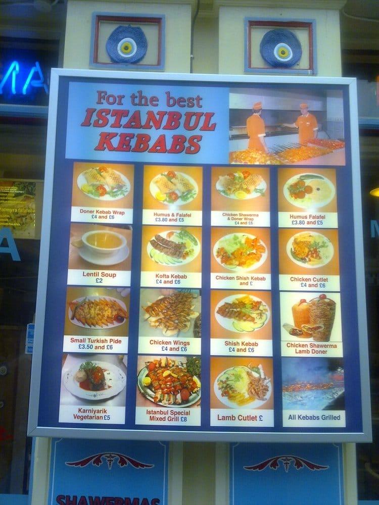 Menu at Grill Istanbul fast food, Huntingdon