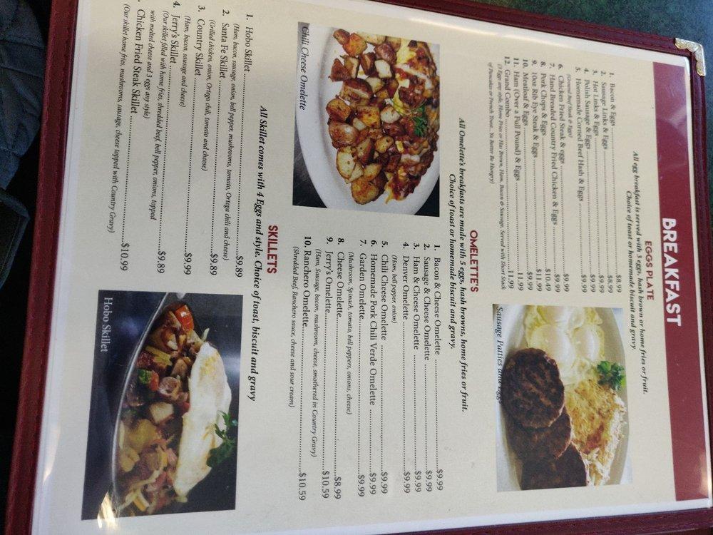 Menu at Jerry’s Cafe, Hesperia