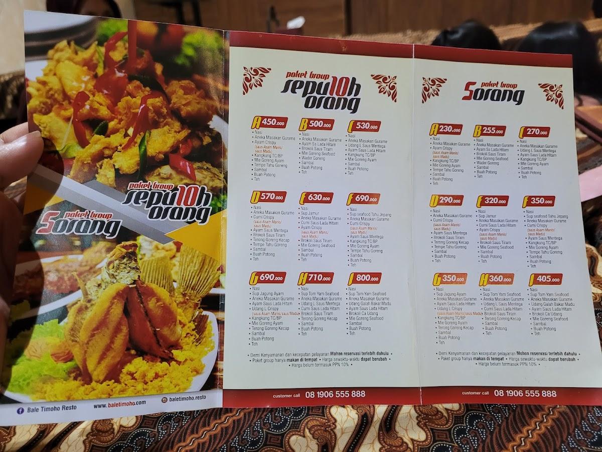 Carta del restaurante Bale Timoho Resto, Yogyakarta, Jl. Ipda Tut ...