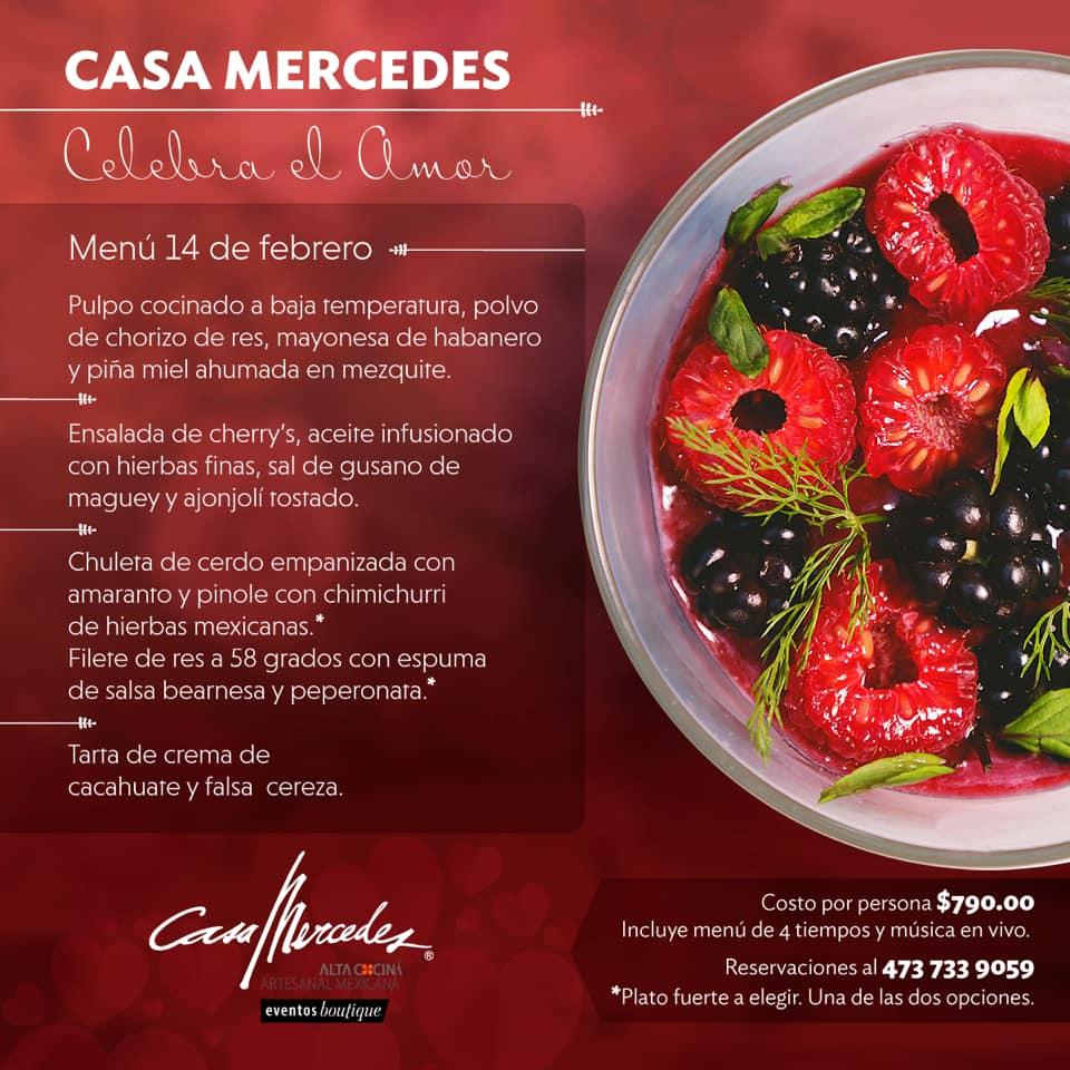 Menu at Restaurante Casa Mercedes, Guanajuato