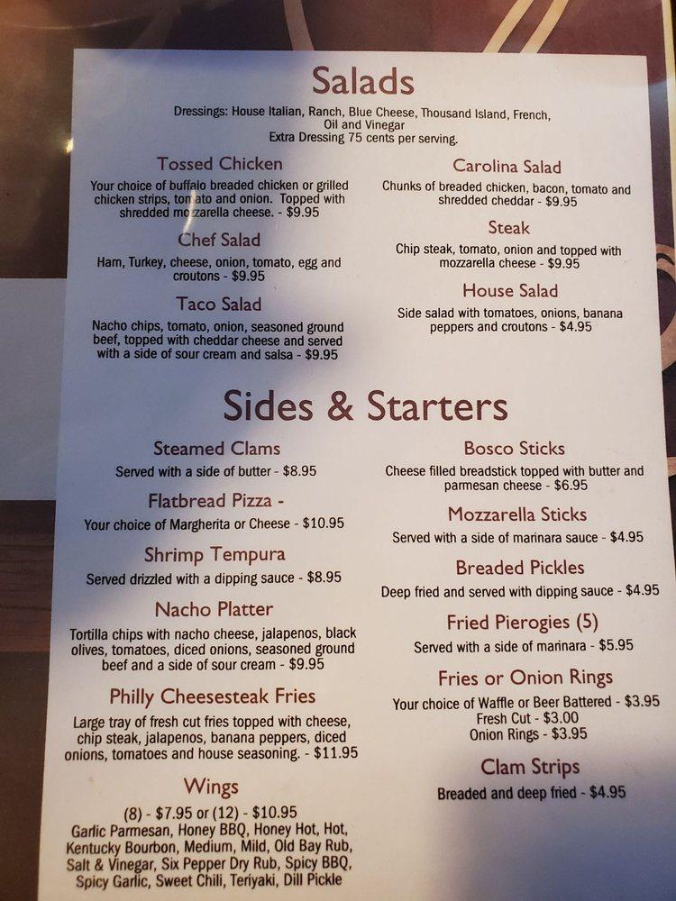 Menu at Millheim Hotel pizzeria, Millheim