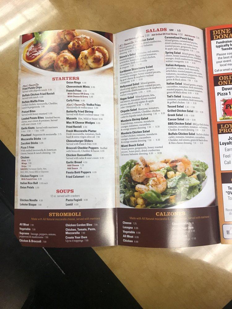 Menu at Pizza One pizzeria, Wayne