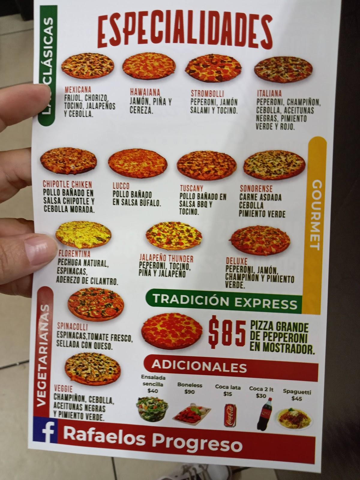 Carta de Rafaelo's Express PIZZERÍA, Hermosillo