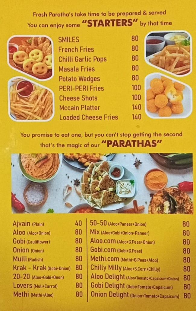 Menu at Rishi’s Paratha Plaza Sanjay Nagar, Bengaluru