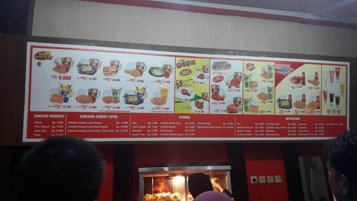 Menu at Rocket Chicken Manisrejo Madiun restaurant, Madiun, 9G5Q+8HJ