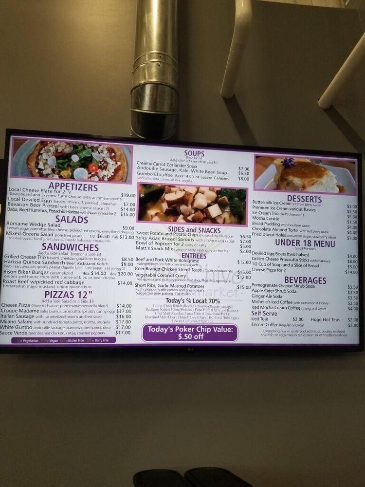 Menu at The Chive Simply Good Cafe & Market, Grandview