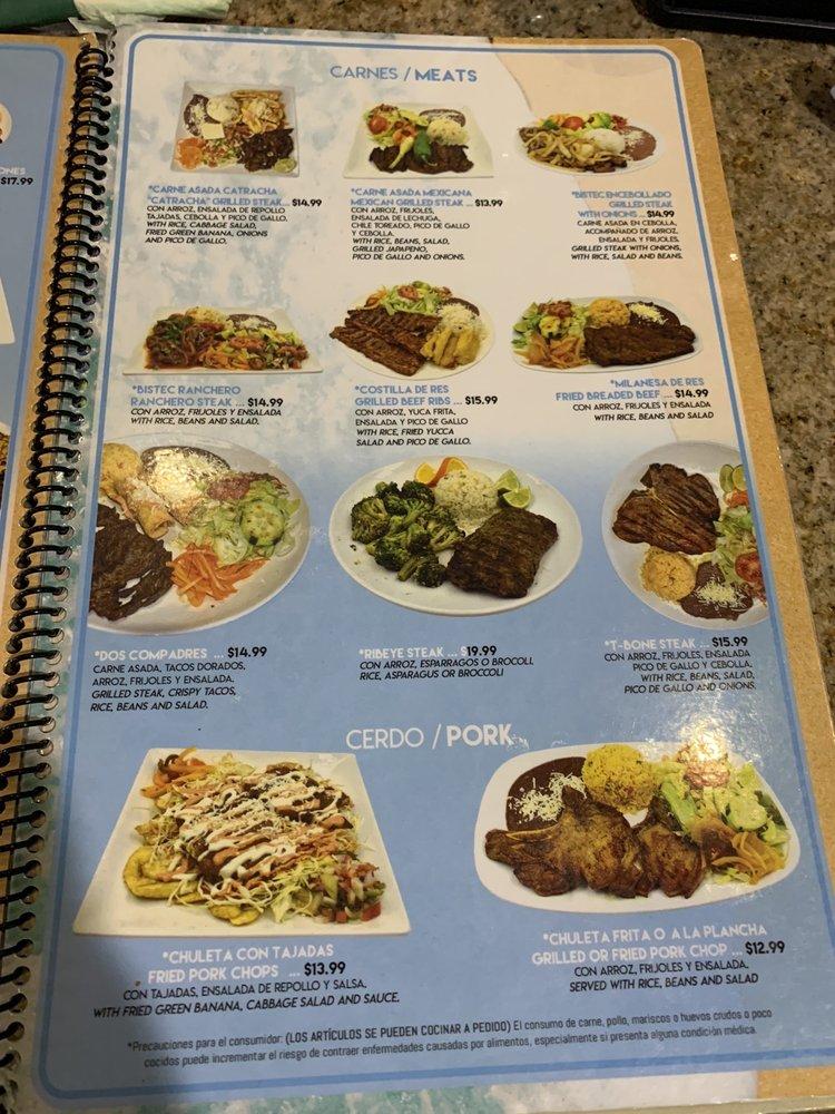 Menu at Costa Del Sol #2 restaurant, Charlotte, Park Rd