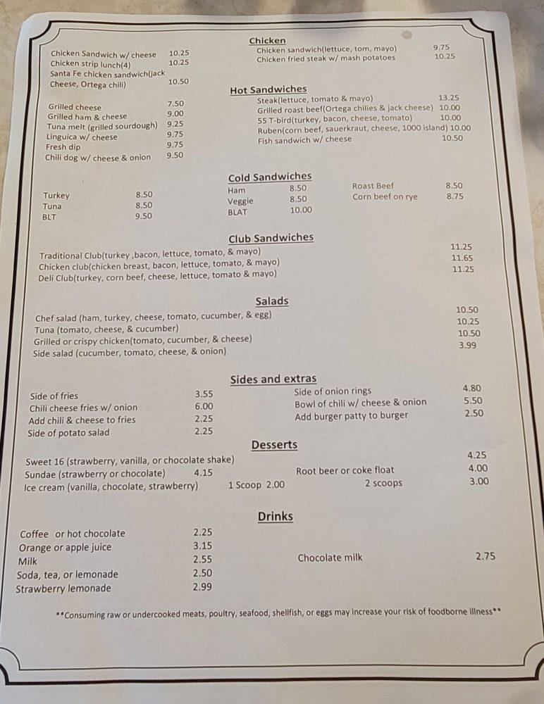 Menu at Dimples Diner restaurant, Visalia