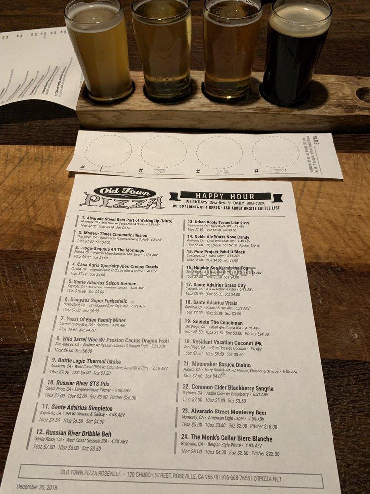 Menu at Old Town Pizza pub & bar, Roseville, 120 Church St