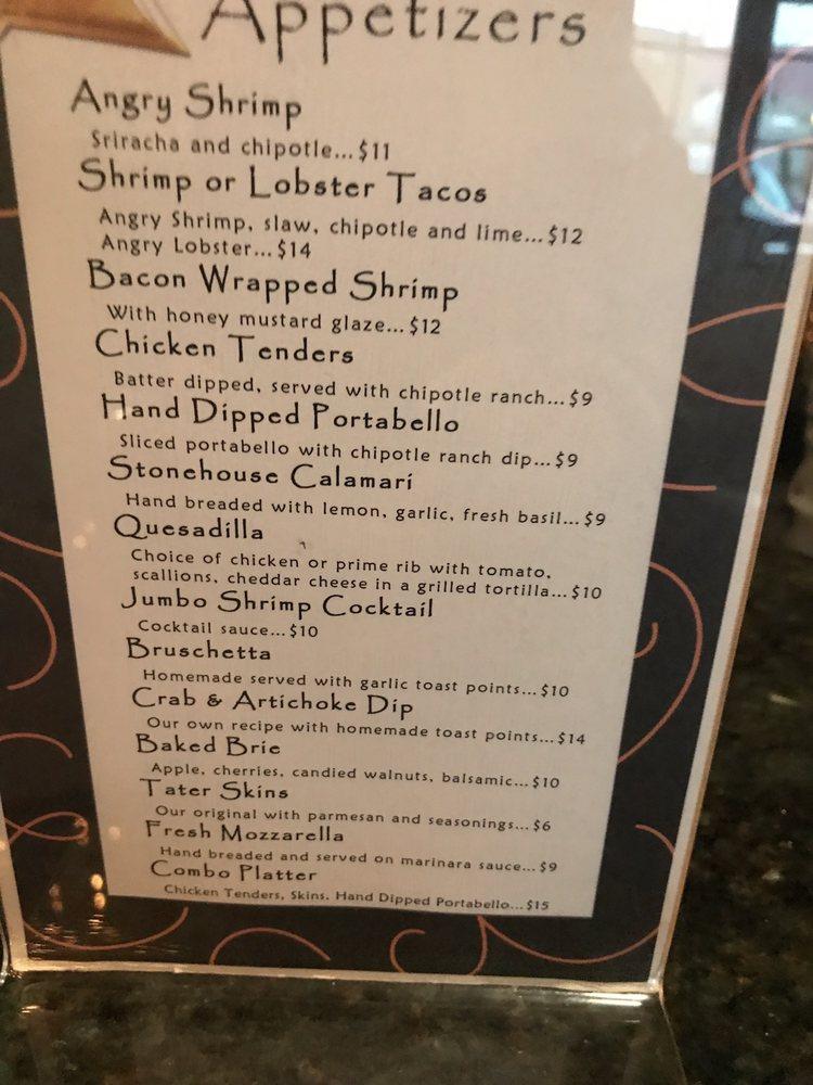 Menu at Stonehouse Restaurant & Lounge, Escanaba