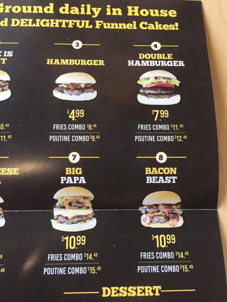 Menu at Burger Delight fast food, Bowmanville