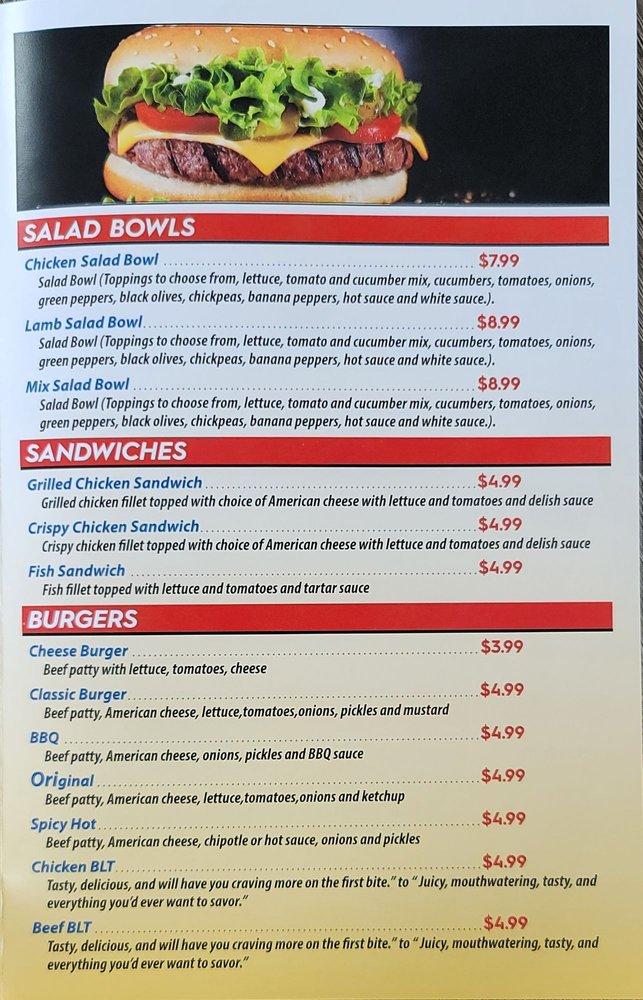 Menu at Delish Grill restaurant, Coram