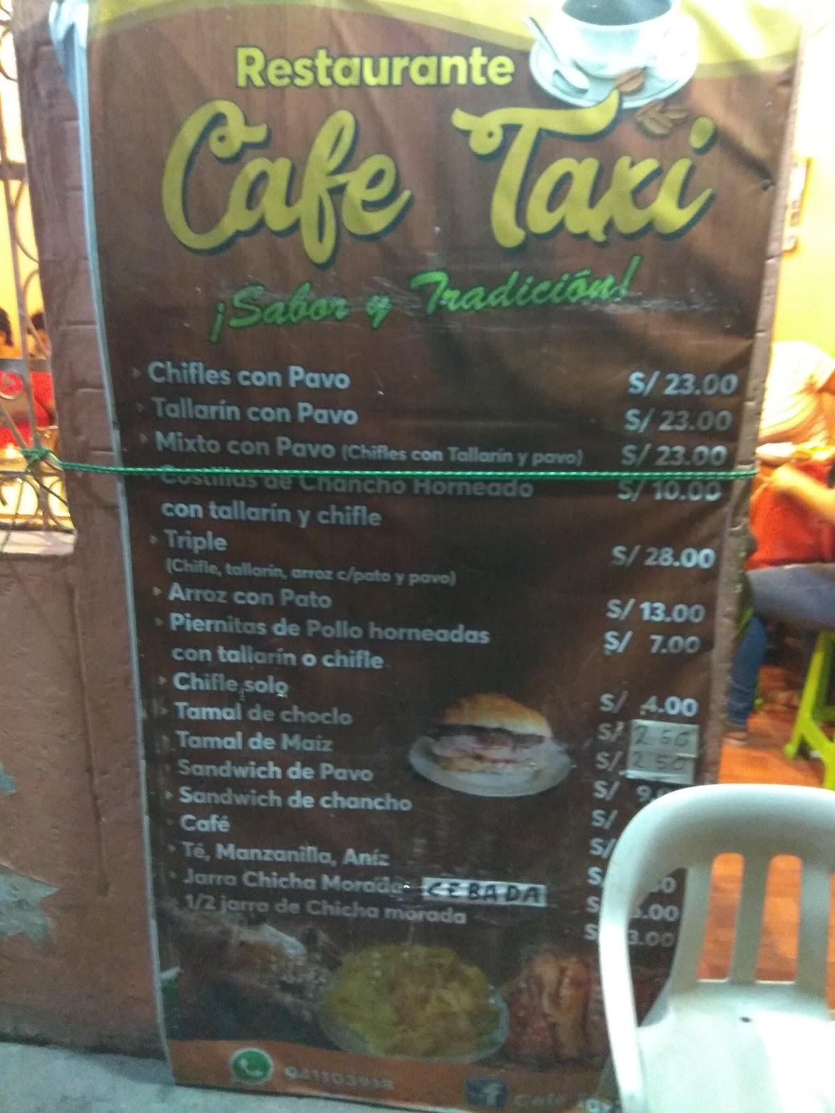 Carta de Café Taxi, Piura