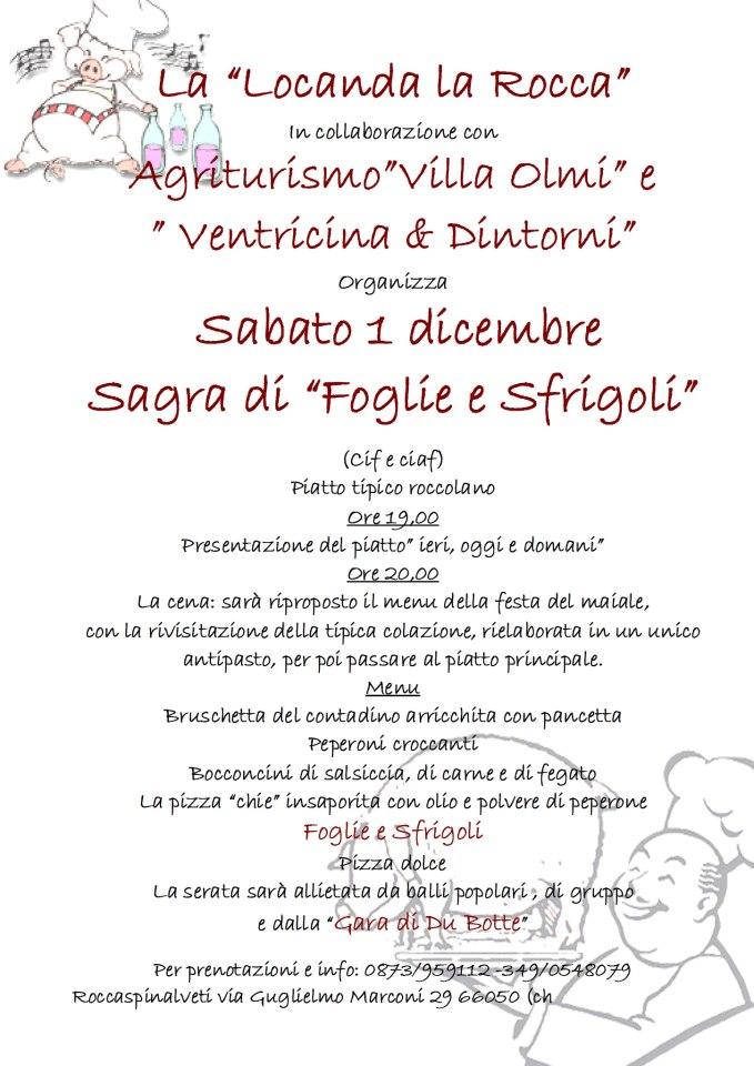 Menu at Locanda La Rocca pizzeria, Roccaspinalveti