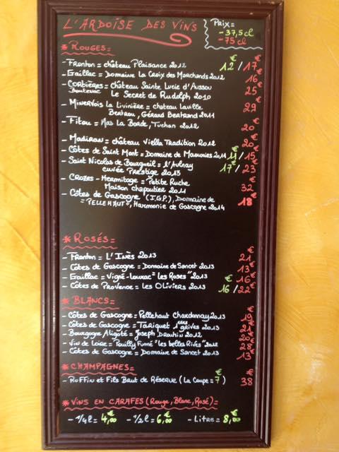 Menu at Mille et Une Saveurs restaurant, Carbonne