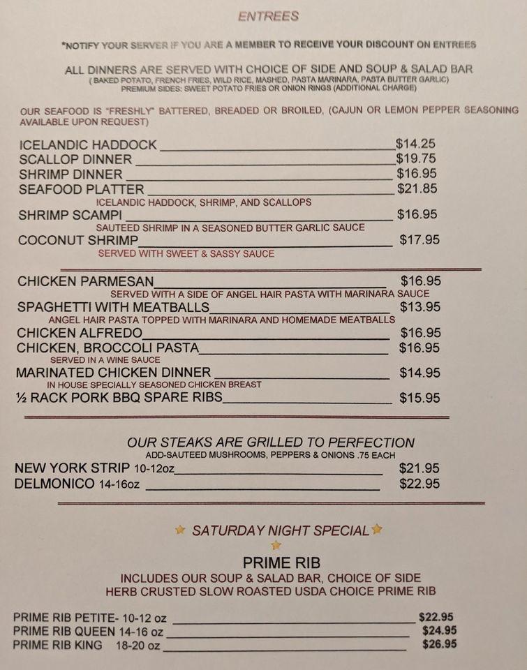 Menu at Off Duty, Inc. pub & bar, Belmont