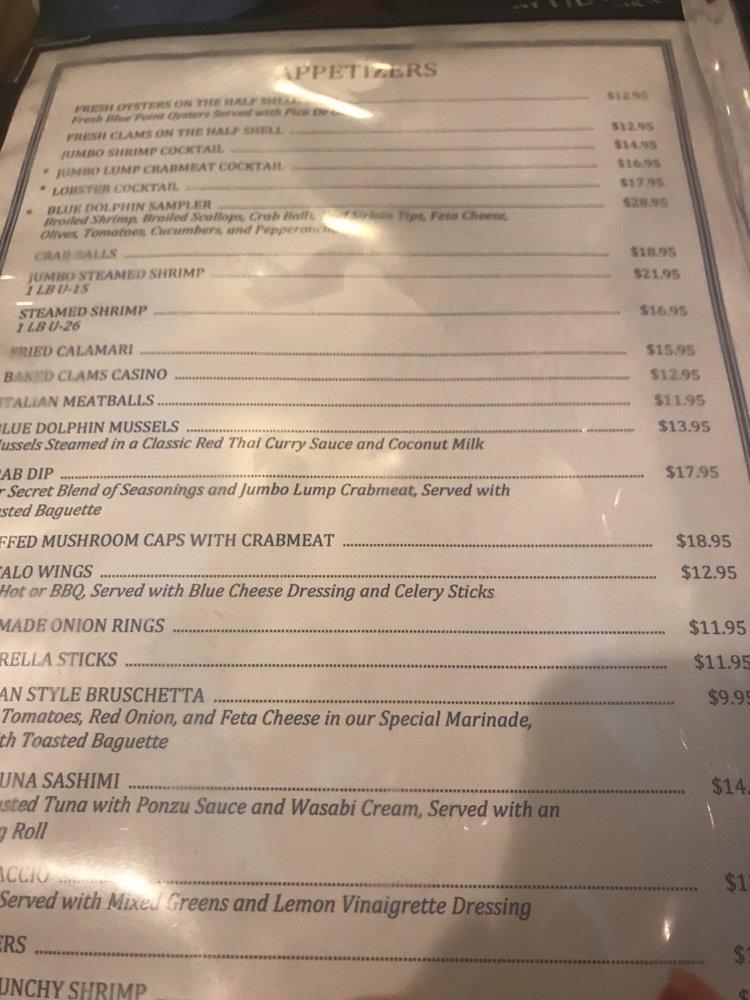 Menu at Blue Dolphin Seafood Bar & Grill, Crofton, MD-3 North