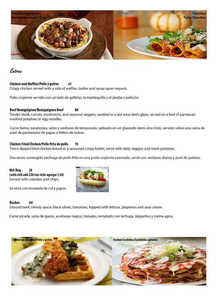 Menu at David's Restaurant, Jocotepec