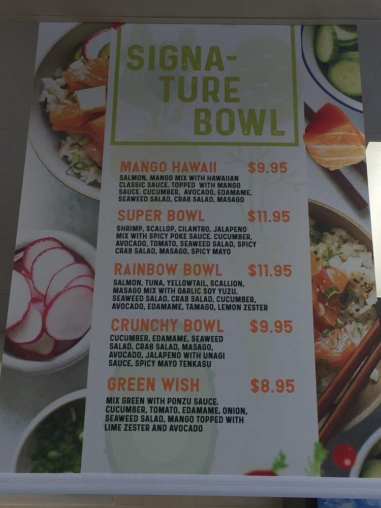 Menu at JJ'S POKE BOWL pub & bar, Edina