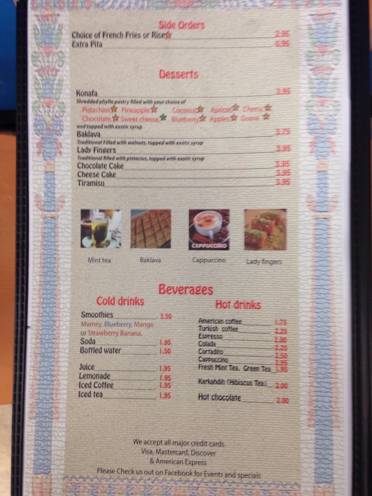 Menu at Mini Pita Mediterranean Cafe, Fort Lauderdale