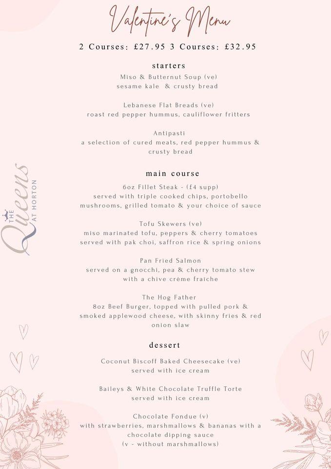 Menu at The Queens at Horton pub & bar, Leegomery