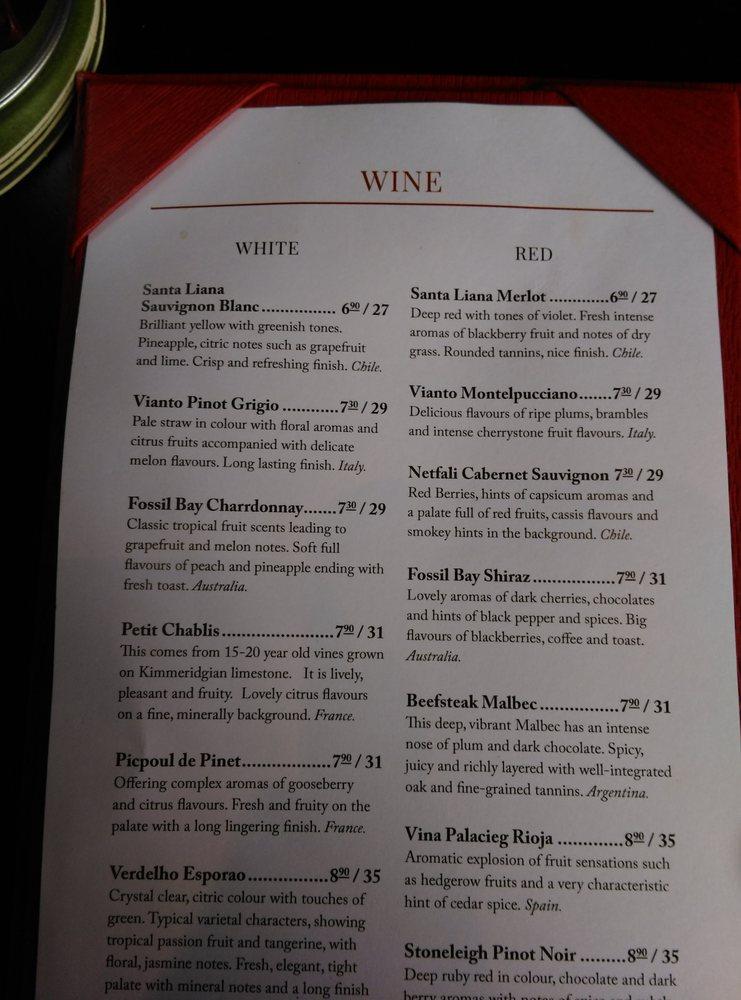 Menu at Lemon & Duke pub & bar, Dublin
