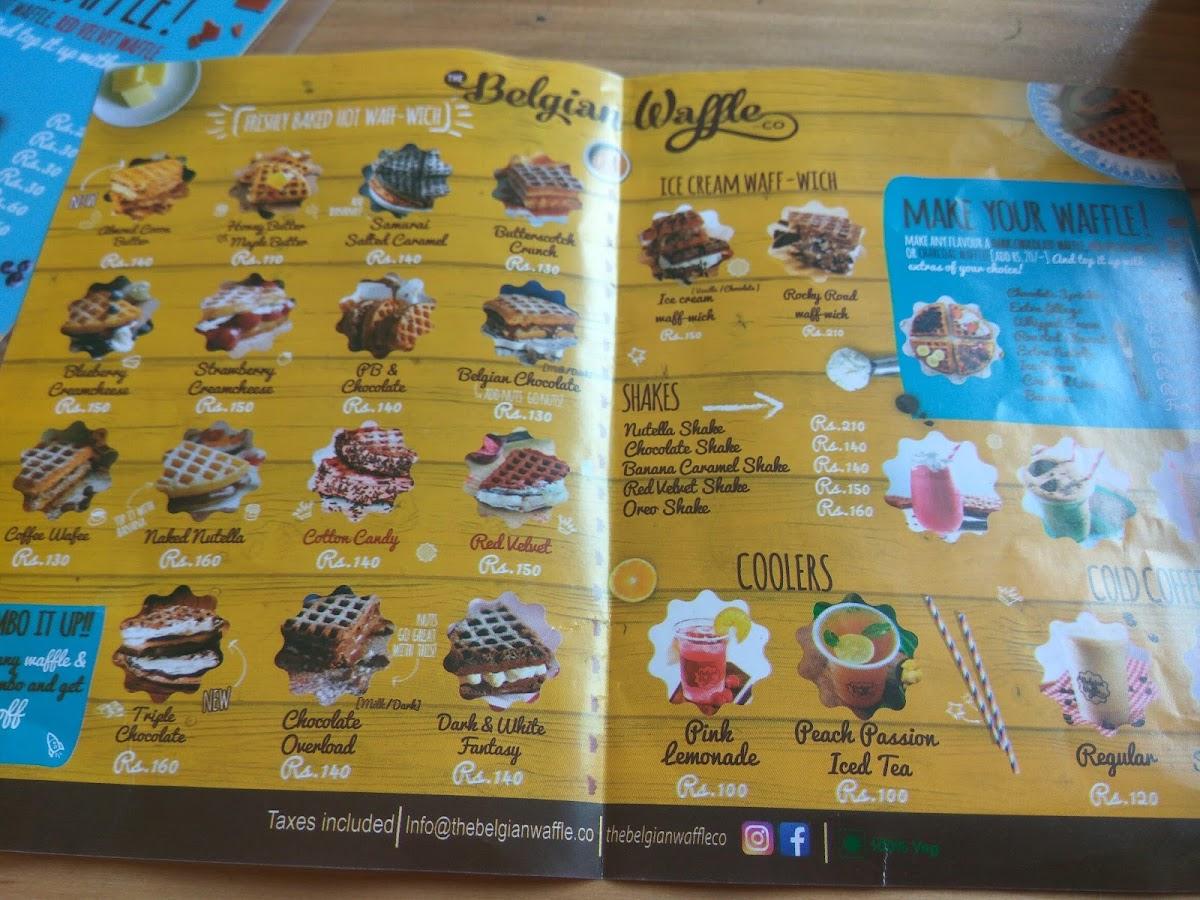 Menu at The Belgian Waffle co - Kilpauk, Chennai, 10, Harleys Rd, near ...